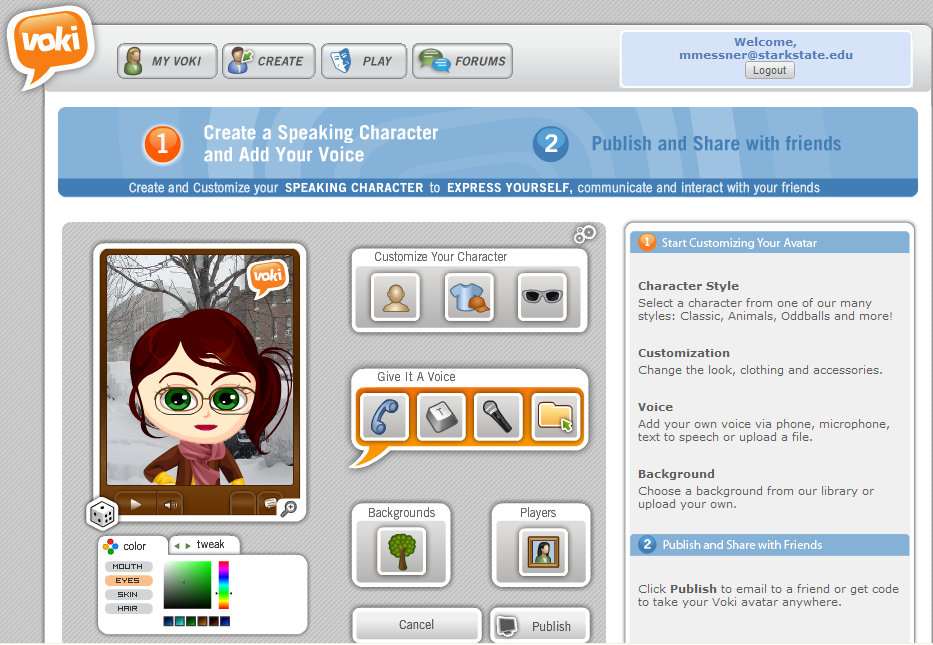 Blogfolio Curso 1 CISE: Fast ears with Voki